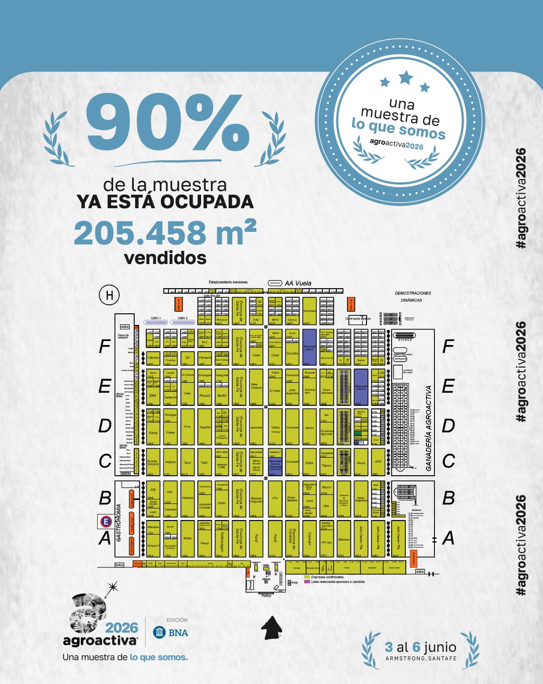 Portal Agropecuario - Agroactiva 2026 alcanzó el 90% de su superficie ...